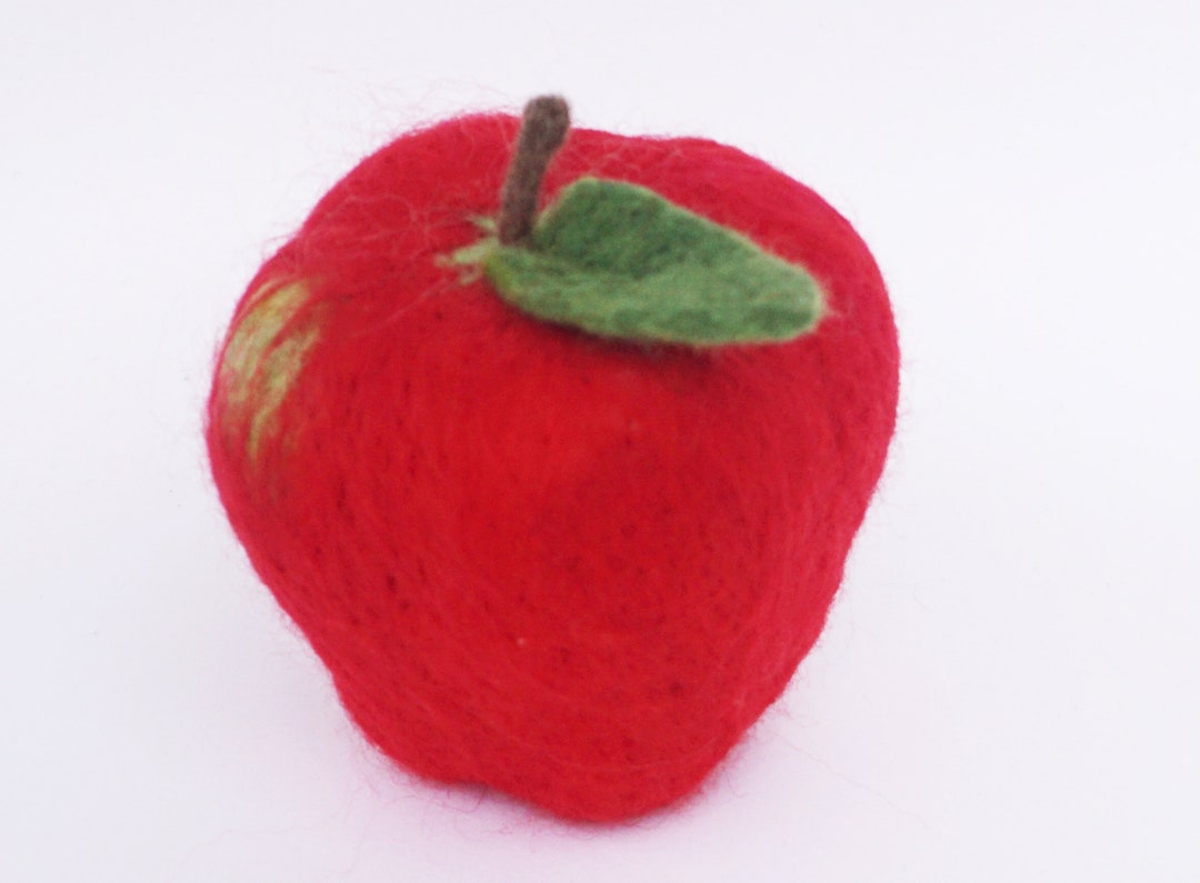 Needle Felted Delicious Apple: Life Size Wool Sculpture, Play Food - Etsy