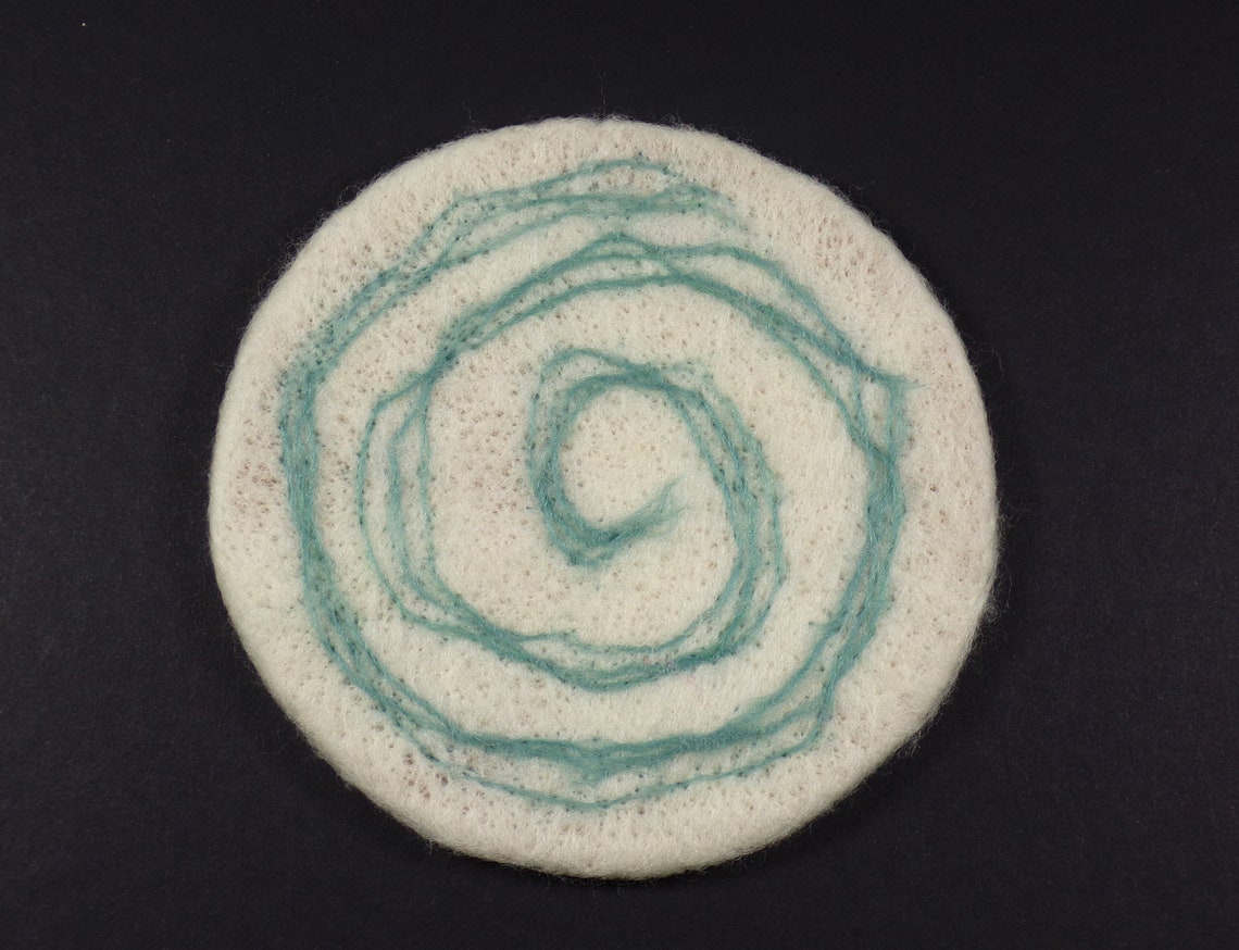 Felt Coasters Set of Four Needle Felted Wool Coasters With - Etsy