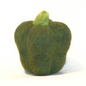 Needle Felted Green Pepper Felt Food Vegetable Kitchen Decor Play Food ...