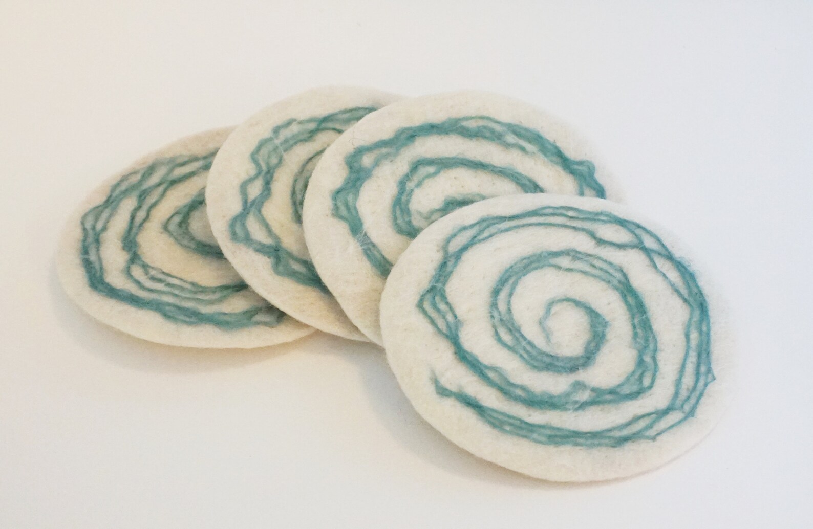 Felt Coasters Set of Four Needle Felted Wool Coasters With - Etsy