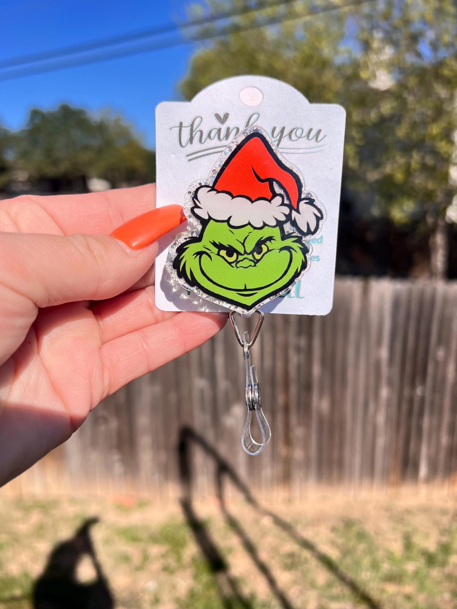 Grinch Green Guy Face Christmas Retractable Badge Reel, Belt Clip - Etsy