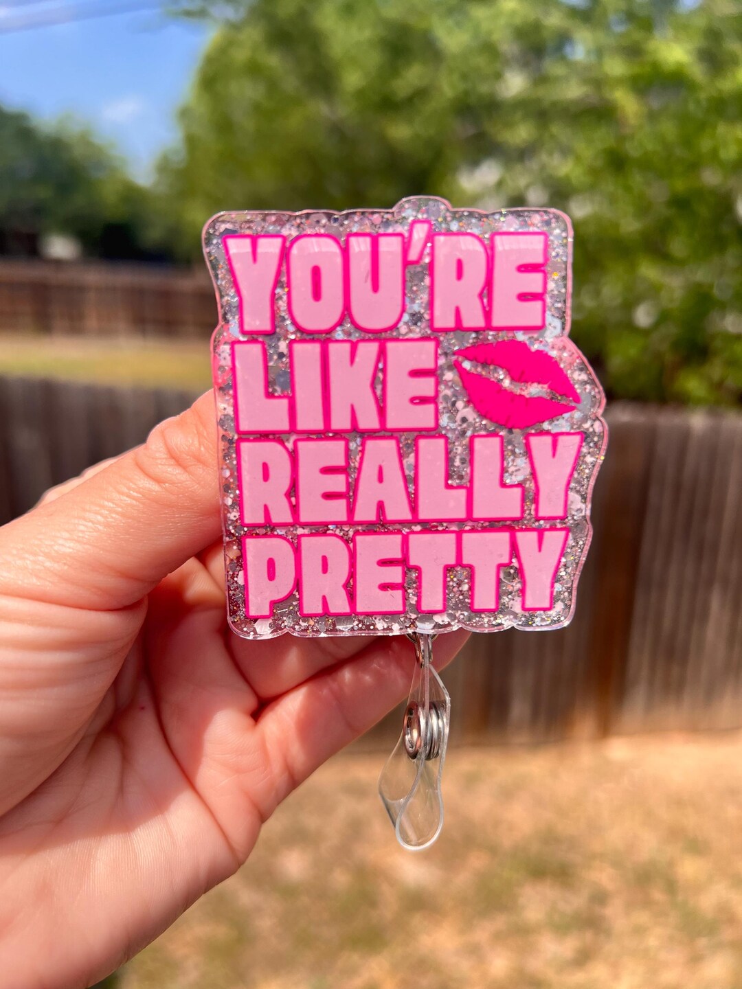 Your Like Really Pretty Badge, Mean Girls Badge-reel, Pink Badge - Etsy