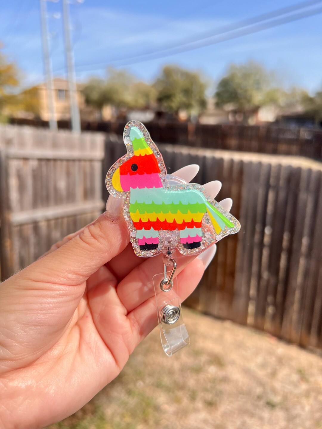 Piñata Badge, Fiesta Badge, Donkey Mexican Badge Reel, Badge - Etsy