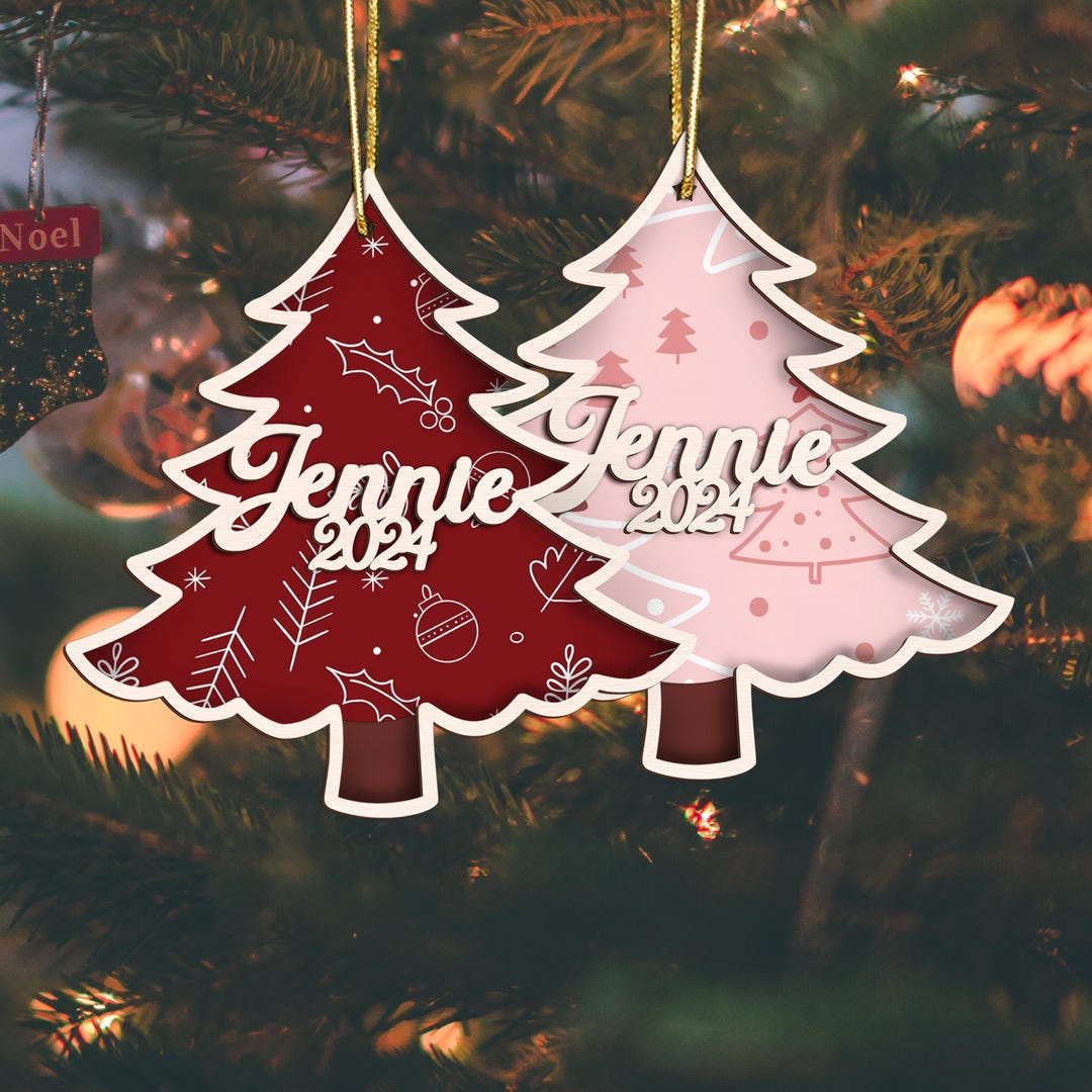 Custom 3D Christmas Tree Stocking Tags Ornament, Christmas Gift Tag ...