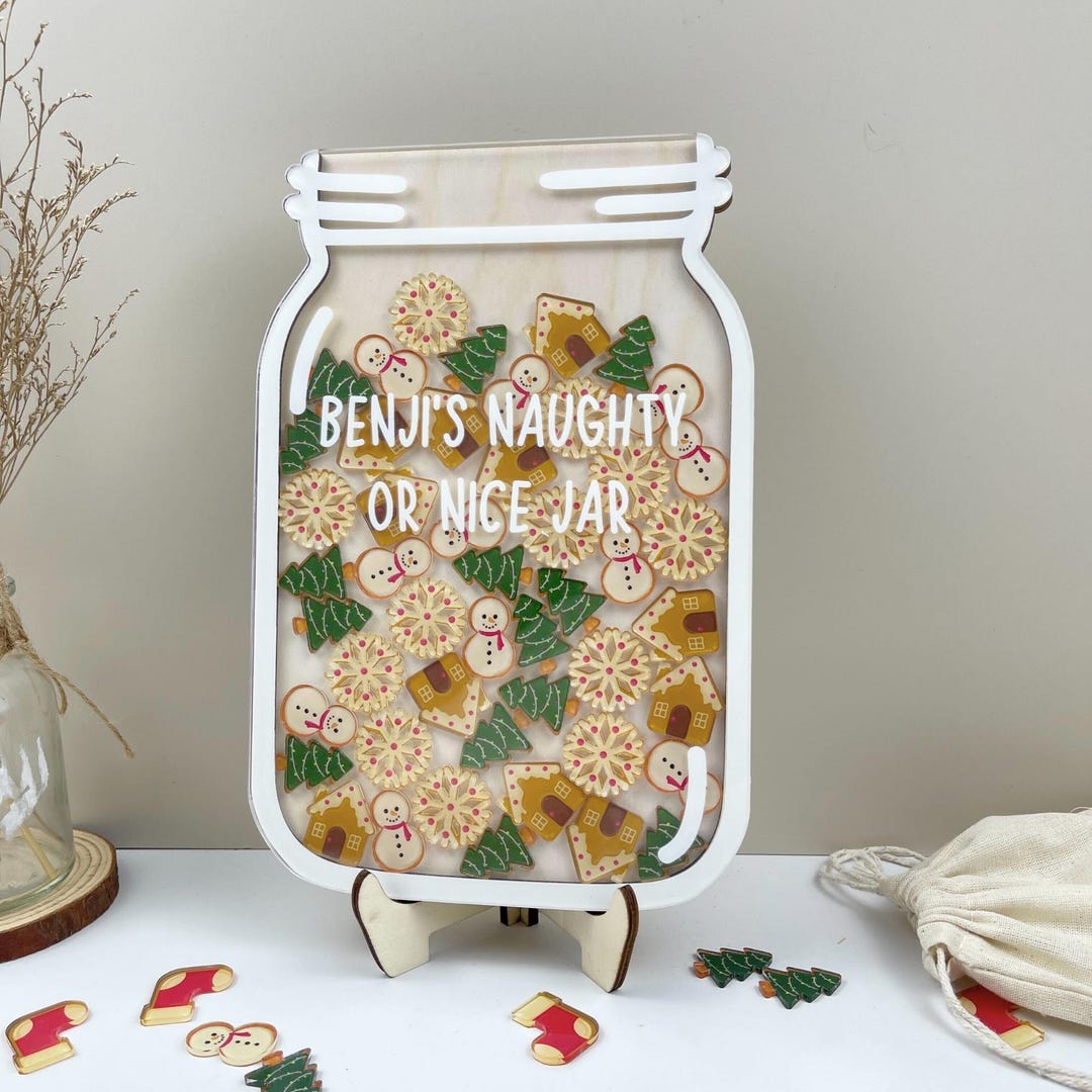 Custom Christmas Reward Jar, Snowman Santa Star Jar, Colorful Classroom ...