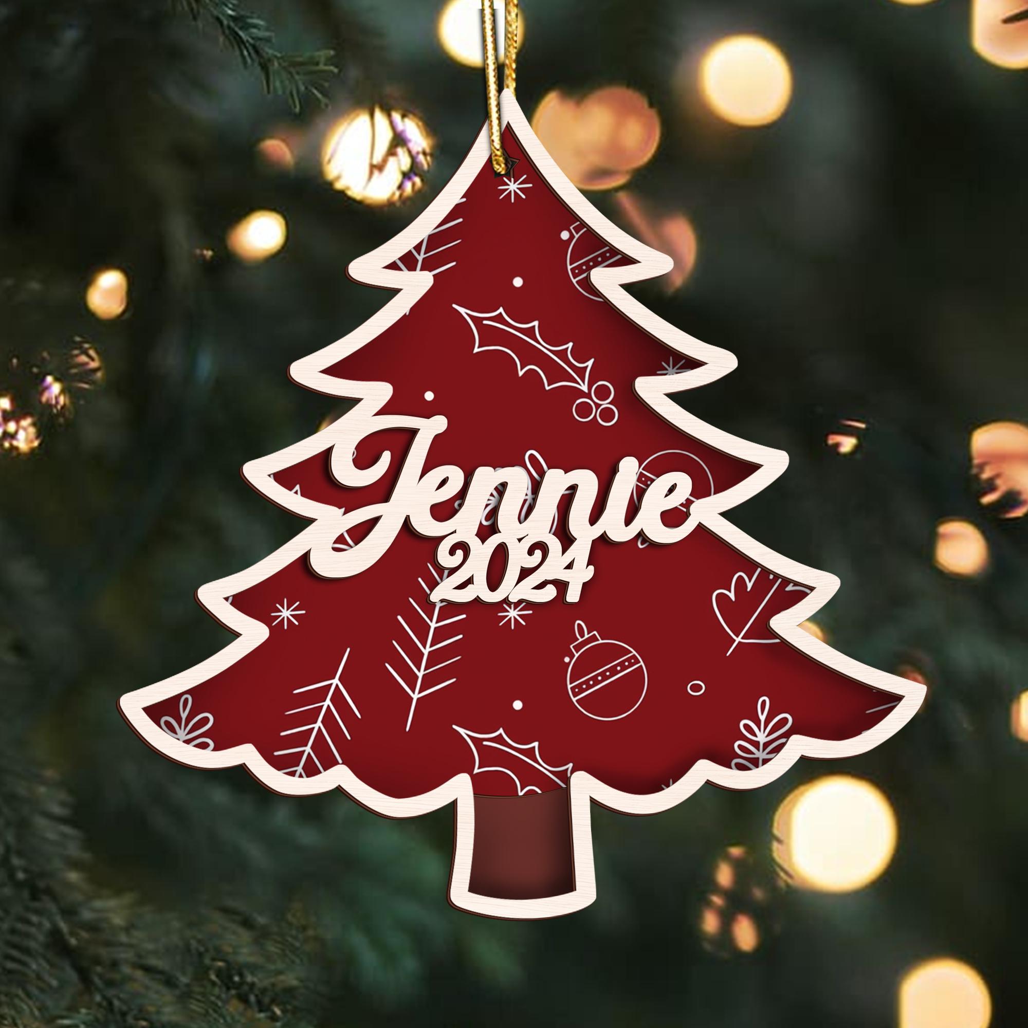 Custom 3D Christmas Tree Stocking Tags Ornament, Christmas Gift Tag ...