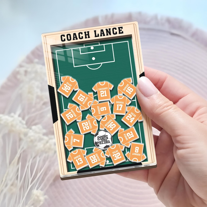 Personalized Coach Soccer End of Season Gift, Custom Members Name ...