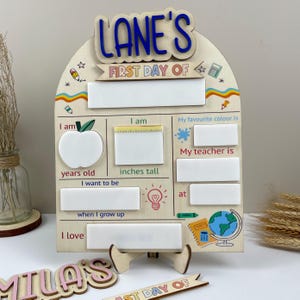 Custom Rainbow First & Last Day of School Interchangeable Sign ...