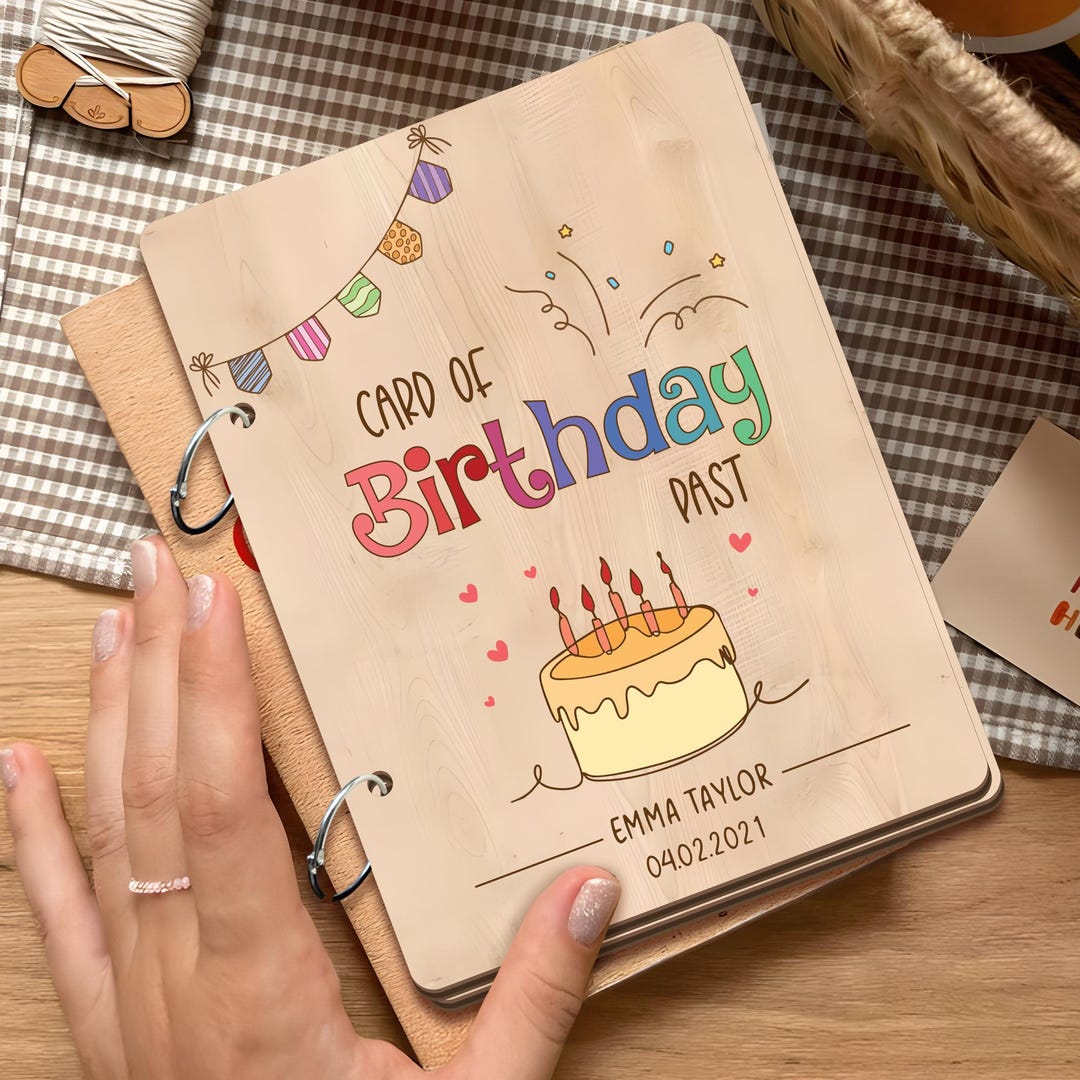 Custom Card of Birthdays Past, Birthday Card Album, Keepsake for Kids ...