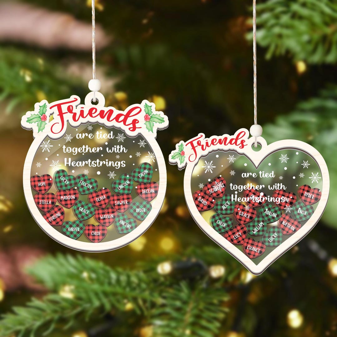 Custom Friends Ornament, Personalized Christmas Ornament, Friend is ...