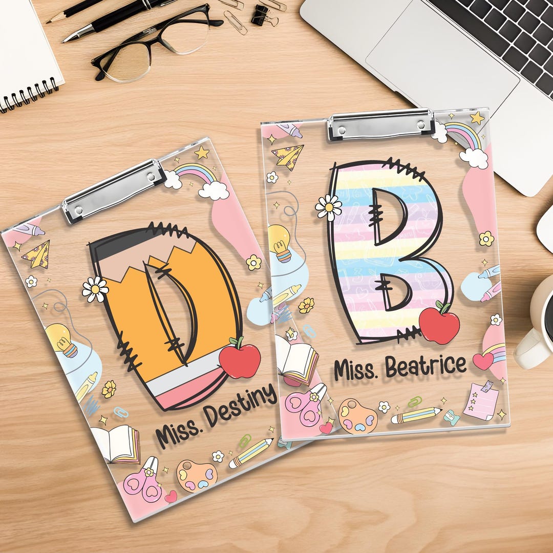Personalized Teacher Clipboard, Custom Boho Floral Design, Back to ...