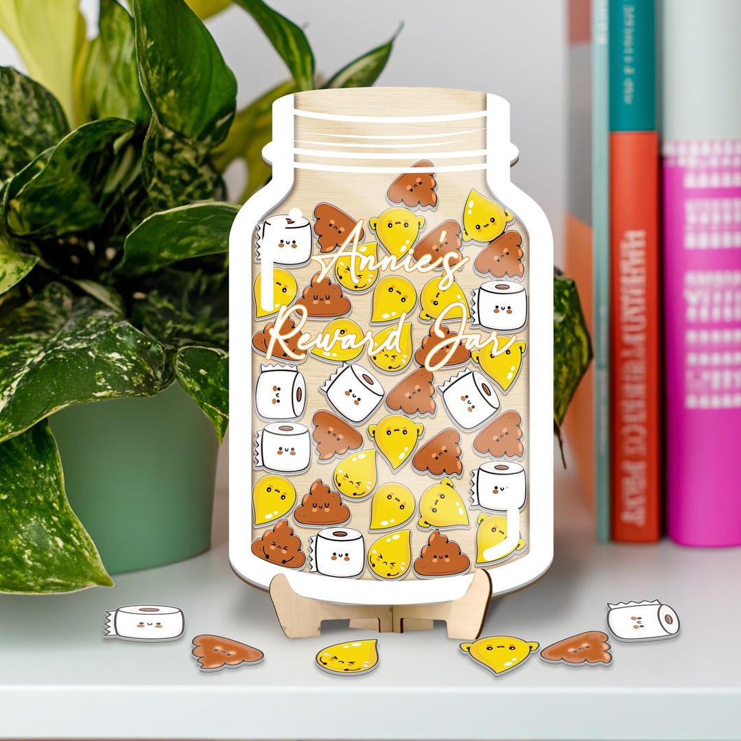 Potty Training Reward Jar, Kids Toilet Reward, Poo Tokens, Potty Jar ...