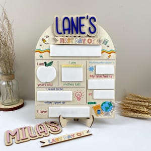 Custom Rainbow First & Last Day of School Interchangeable Sign ...