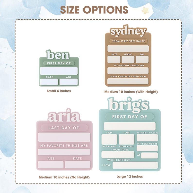 Acrylic First Day of School Sign, Personalized School Sign, Back to ...