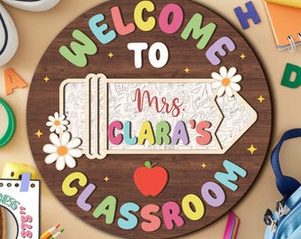 Teacher Door Sign, Teacher 3D Door Hanger, Teacher Appreciation Gifts ...