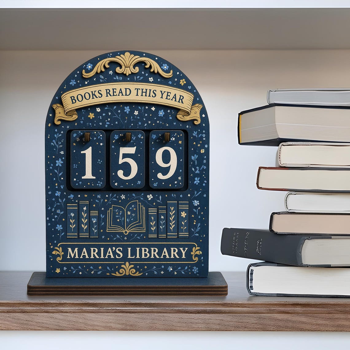 Vintage Book Read Tracker, Personalized Book Lover Gift, Books Read ...