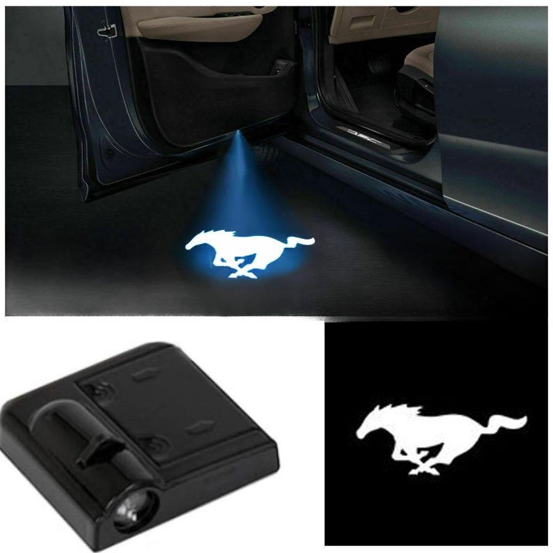 Lumières logo porte Mustang – Kit projecteurs LED sans fil ...