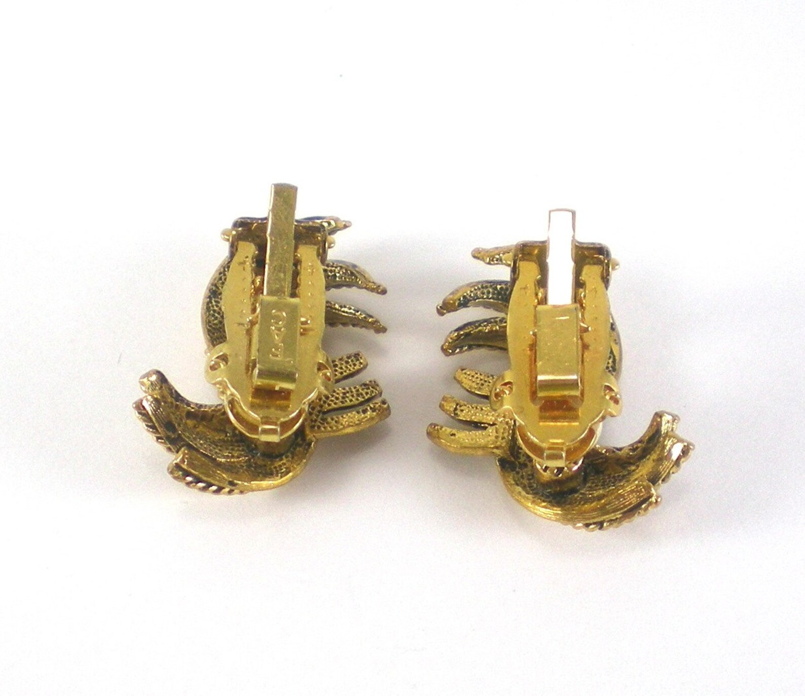 Butler Gold Clip on Earrings Vintage Designer Jewelry - Etsy