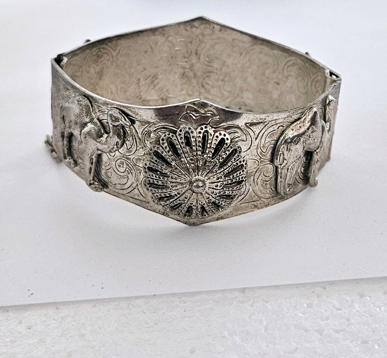 Hamsa Hand Camel Dome Middle Eastern Egyptian Revivel Silver Hinged ...