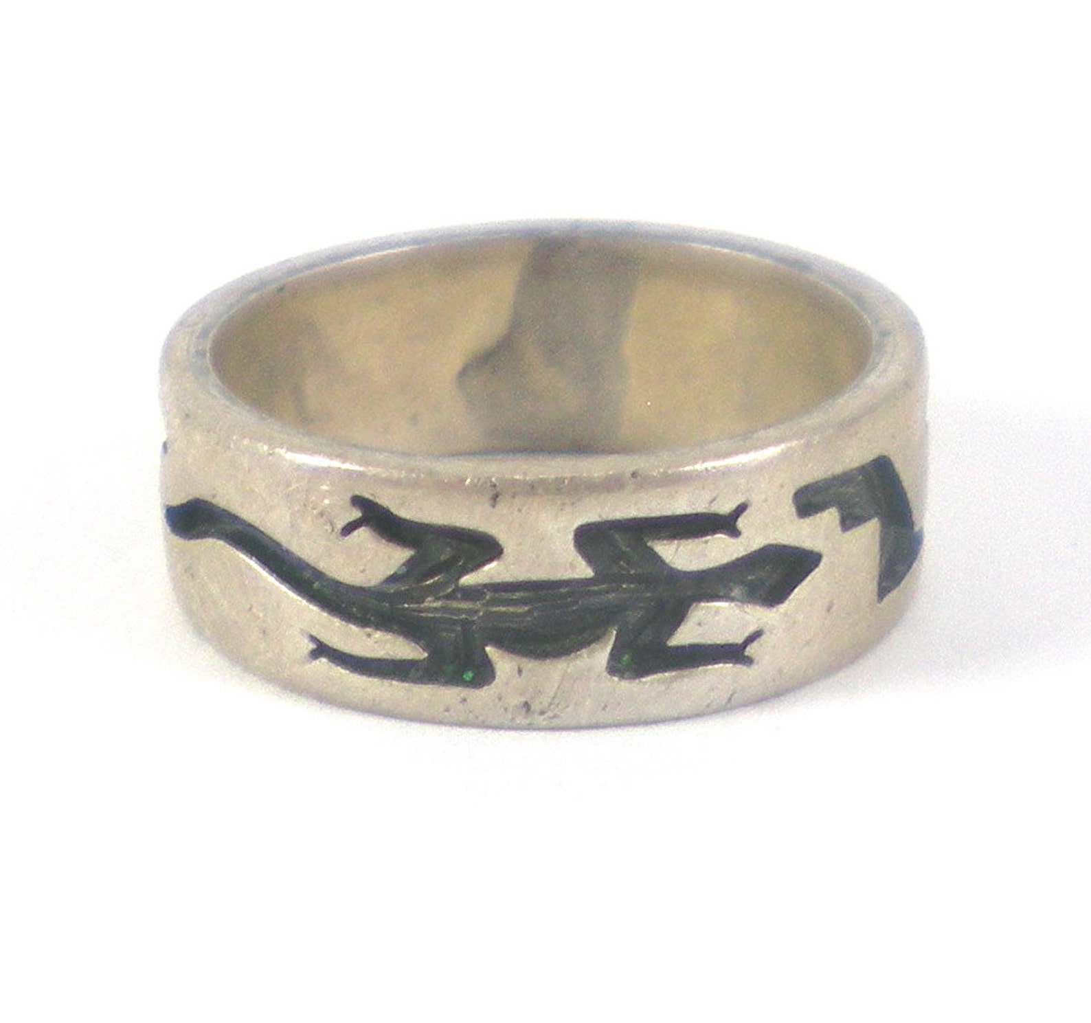 Lizard Ring Sterling Silver Band Size 6 Boho Hippie Vintage Animal ...