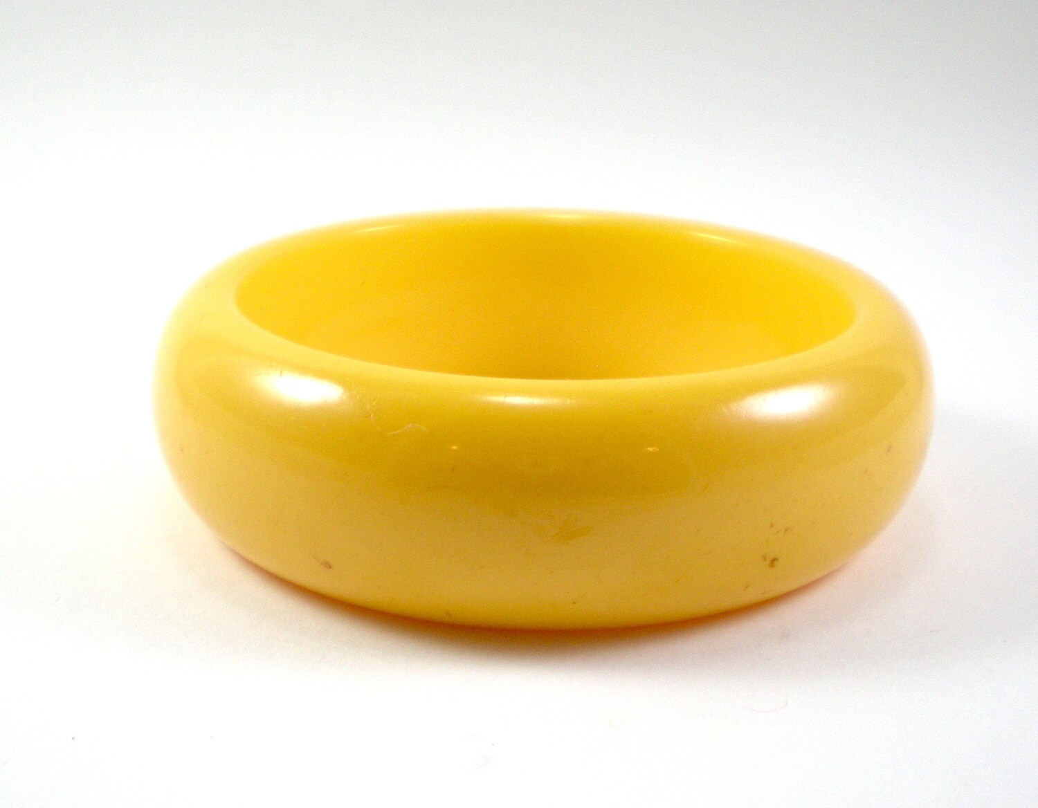 Yellow Bakelite Bracelet Bangle Old Plastic Lucite Butterscotch Vintage ...