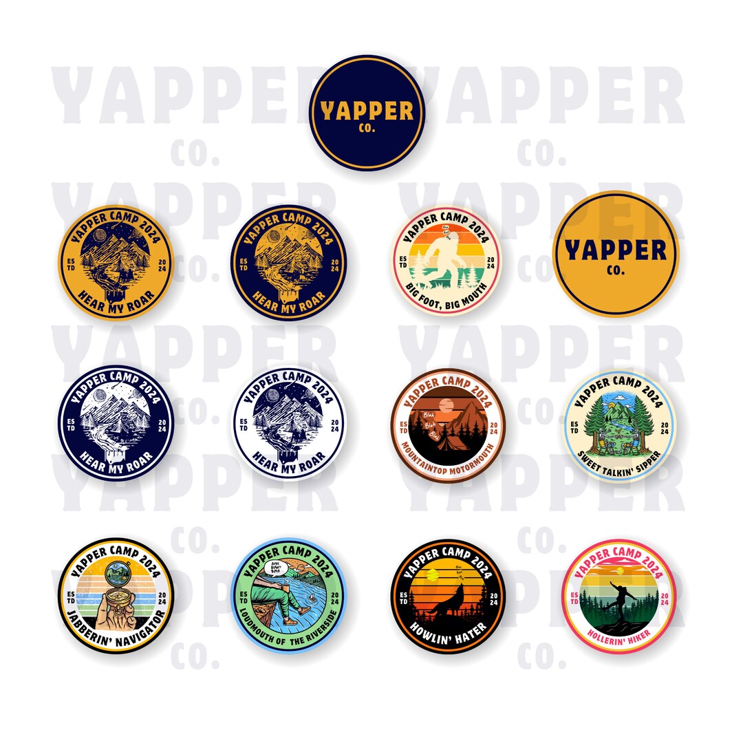 Yapper Camp 2024 Sticker Pack - Etsy