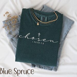 Chosen Tee With Bible Verse | Christian Embroidered Shirt, Gifts for ...