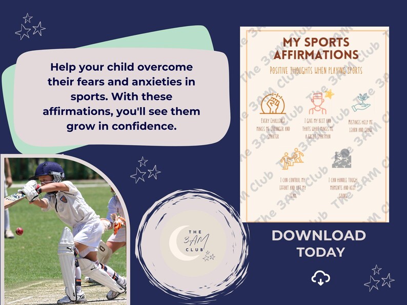 Printable Sports Affirmation Poster for Kids - Build Emotional ...