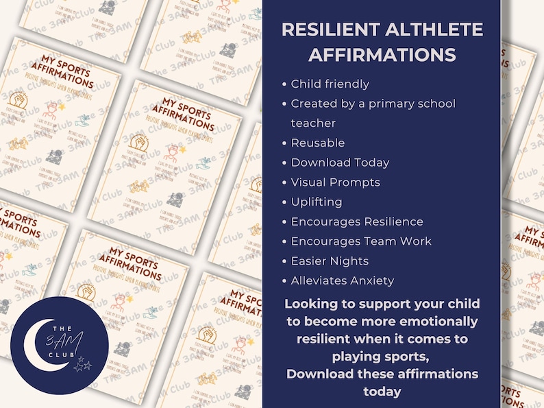 Printable Sports Affirmation Poster for Kids - Build Emotional ...