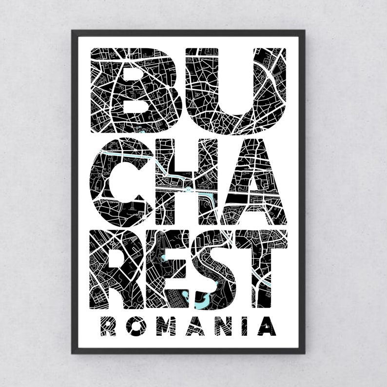 Bucharest Map Poster, Bucharest City Poster, Bucharest Map, Bucharest ...