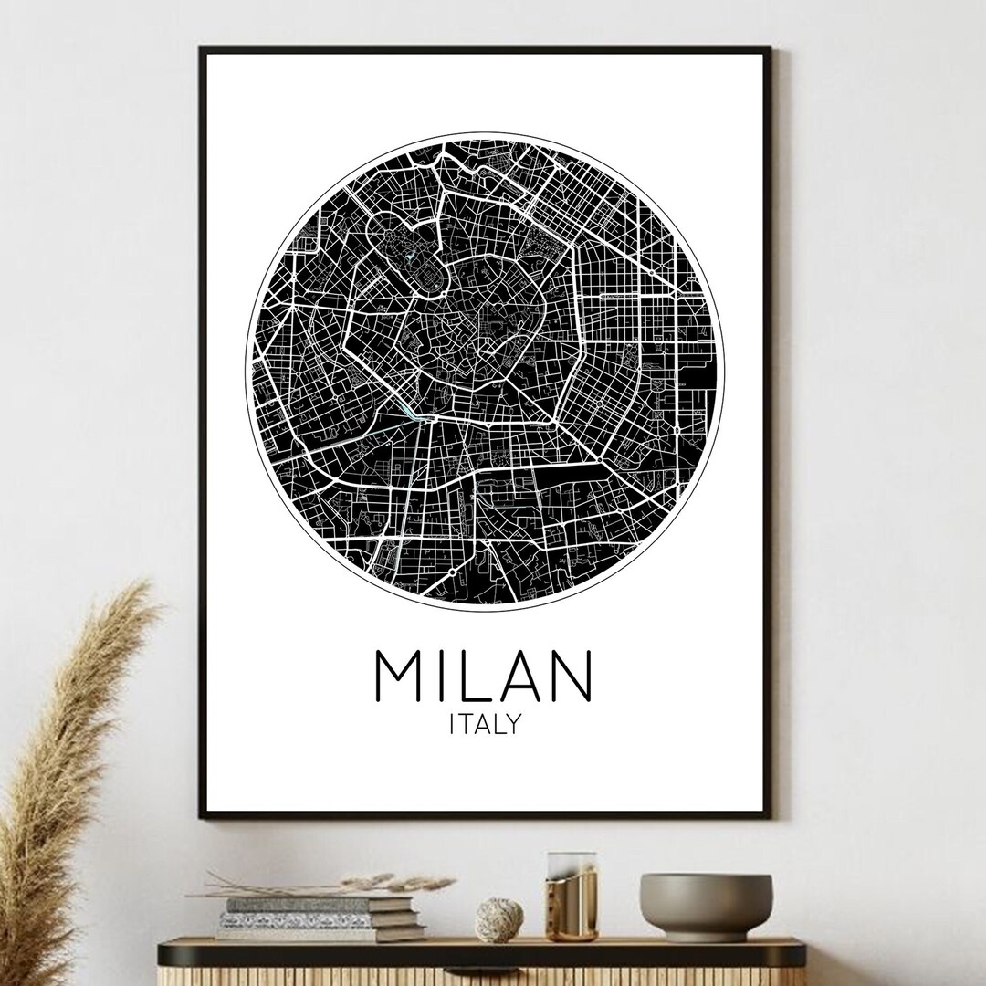 Milan Map Poster, Milan City Poster, Milan Map, Milan Print, Milan ...