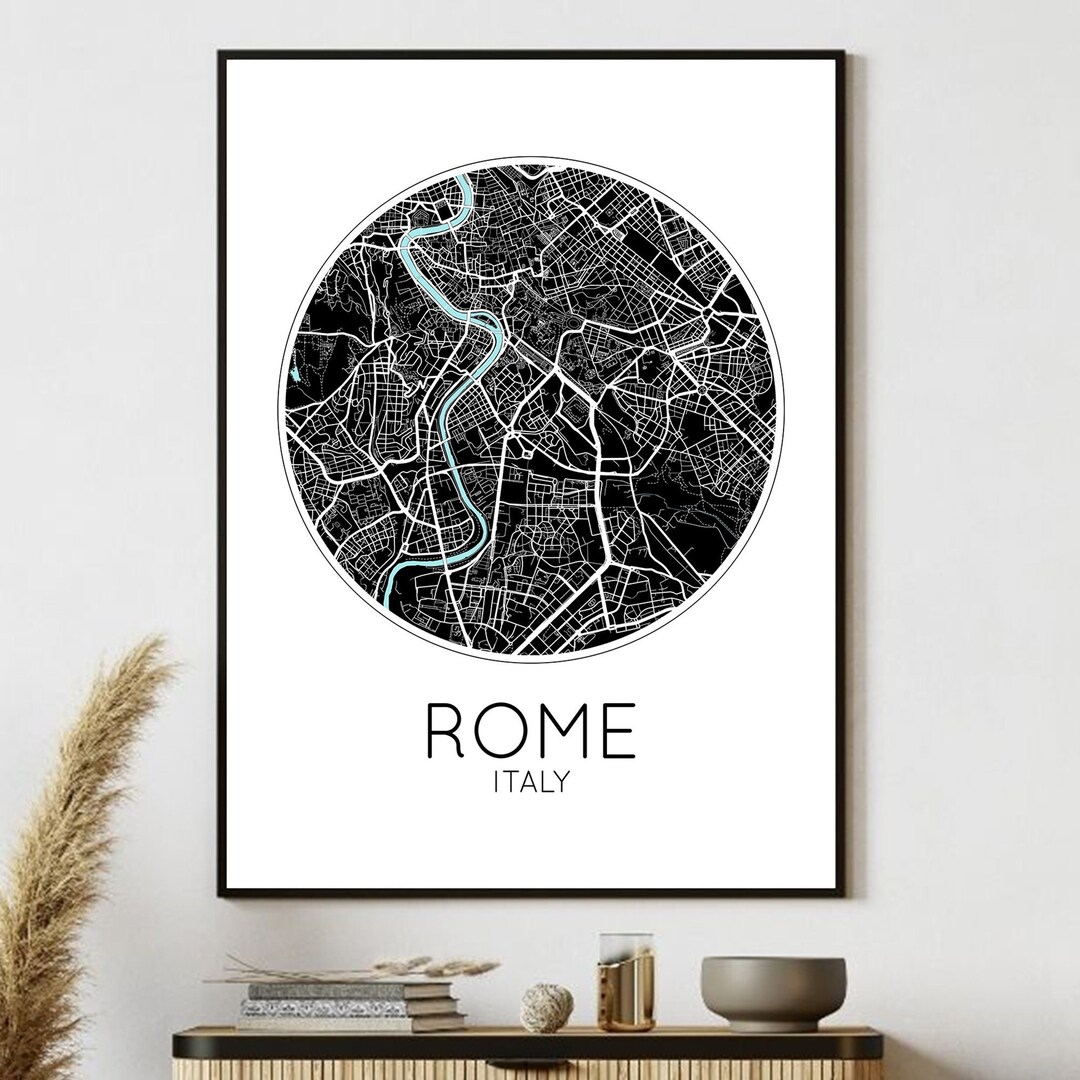 Rome Map Poster, Rome City Poster, Rome Map, Rome Print, Rome Digital ...