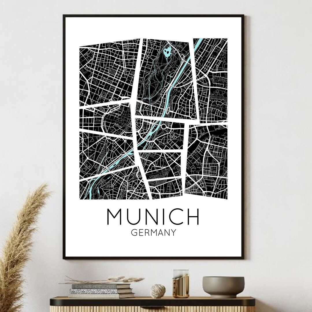 Munich Map Poster, Munich City Poster, Munich Map, Munich Print, Munich ...