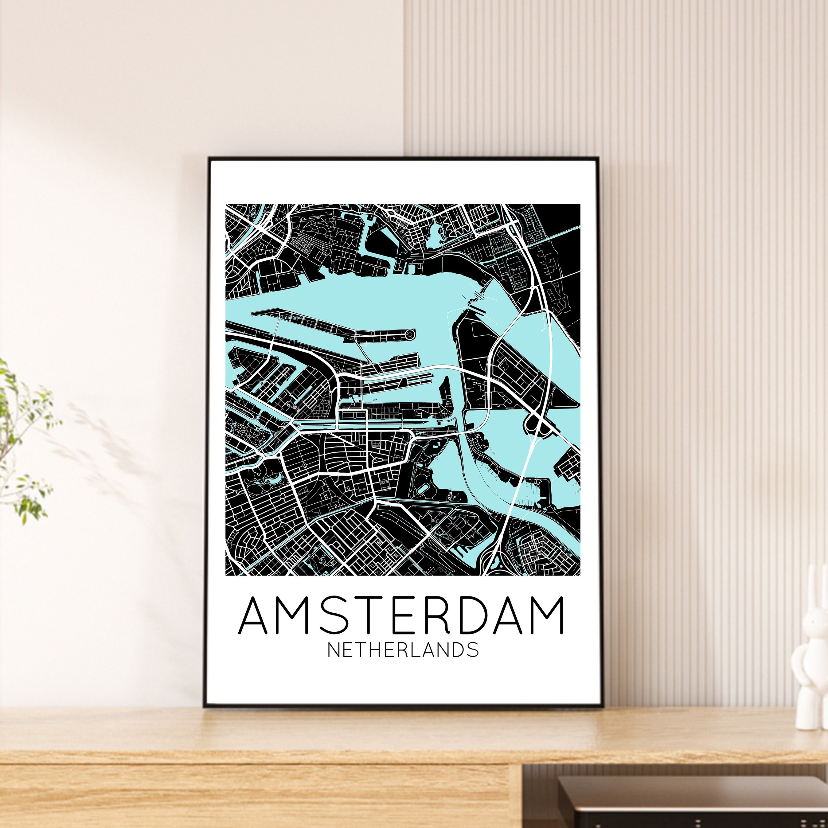 Amsterdam Map Poster, Amsterdam City Poster, Amsterdam Map, Amsterdam ...
