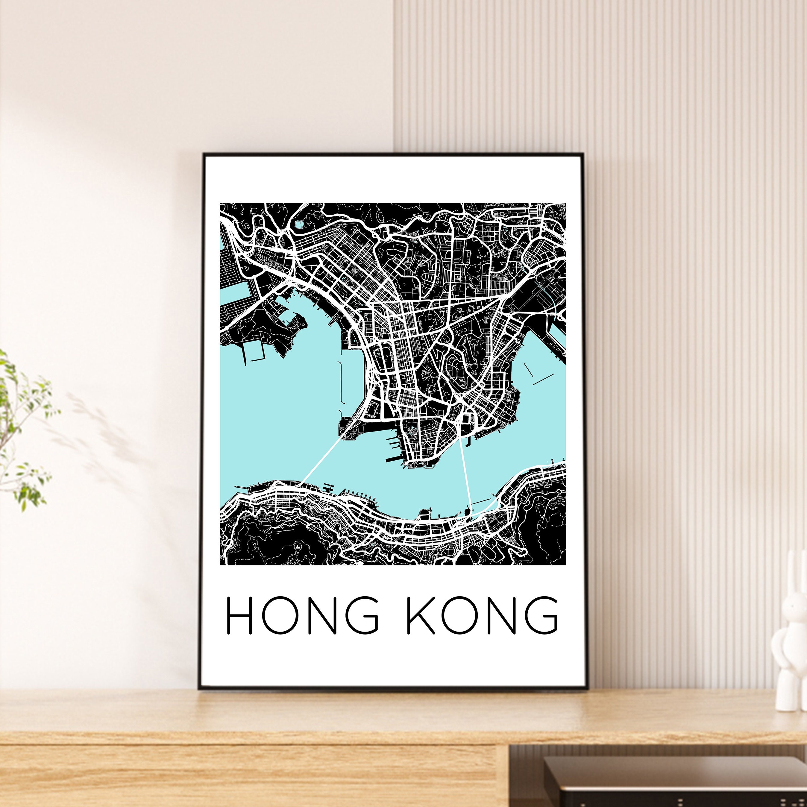 Hong Kong Map Poster, Hong Kong City Poster, Hong Kong Map, Hong Kong ...