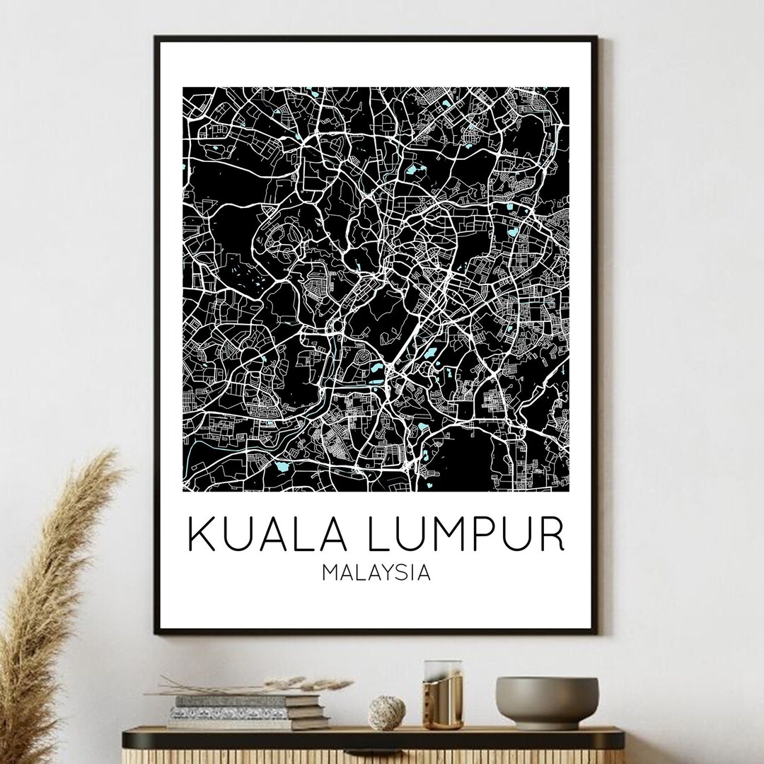 Kuala Lumpur Map Poster, Kuala Lumpur City Poster, Kuala Lumpur Map ...