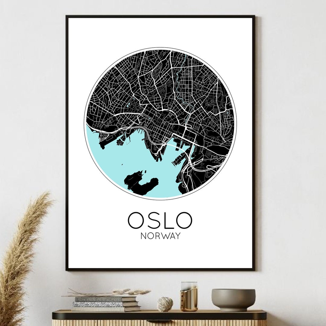 Oslo Map Poster, Oslo City Poster, Oslo Map, Oslo Print, Oslo Digital ...