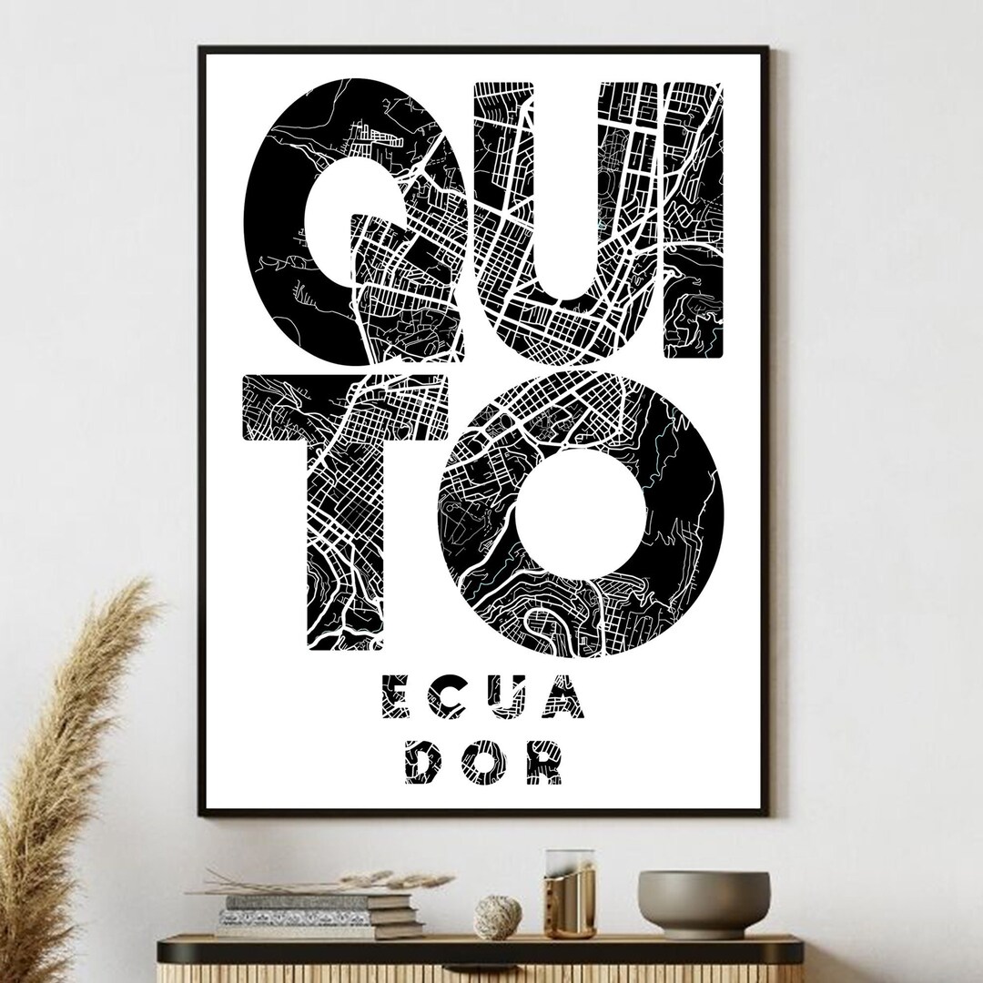 Quito Map Poster, Quito City Poster, Quito Map, Quito Print, Quito ...
