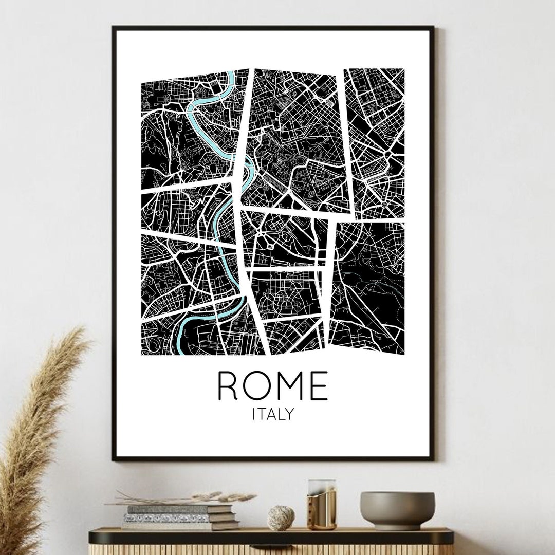 Rome Map Poster, Rome City Poster, Rome Map, Rome Print, Rome Digital ...