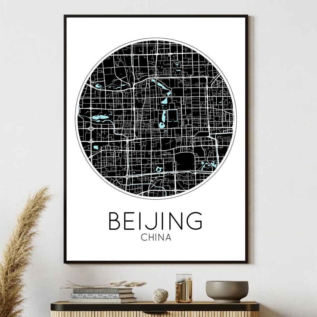 Beijing Map Poster, Beijing City Poster, Beijing Map, Beijing Print, Beijing Digital Download ...