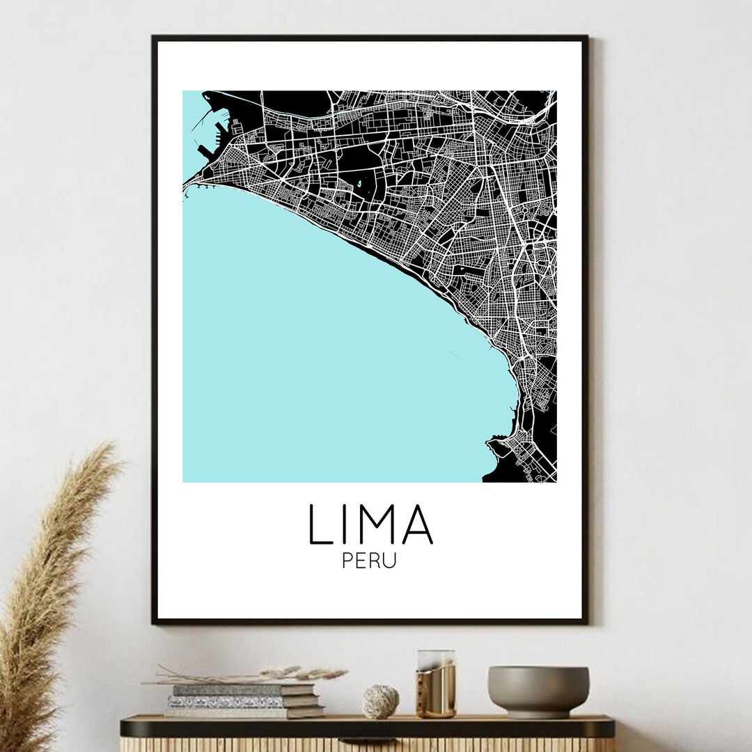 Lima Map Poster, Lima City Poster, Lima Map, Lima Print, Lima Digital ...