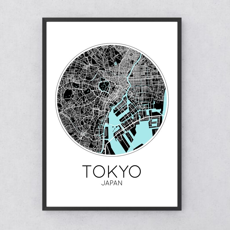 Tokyo Map Poster, Tokyo City Poster, Tokyo Map, Tokyo Print, Tokyo ...