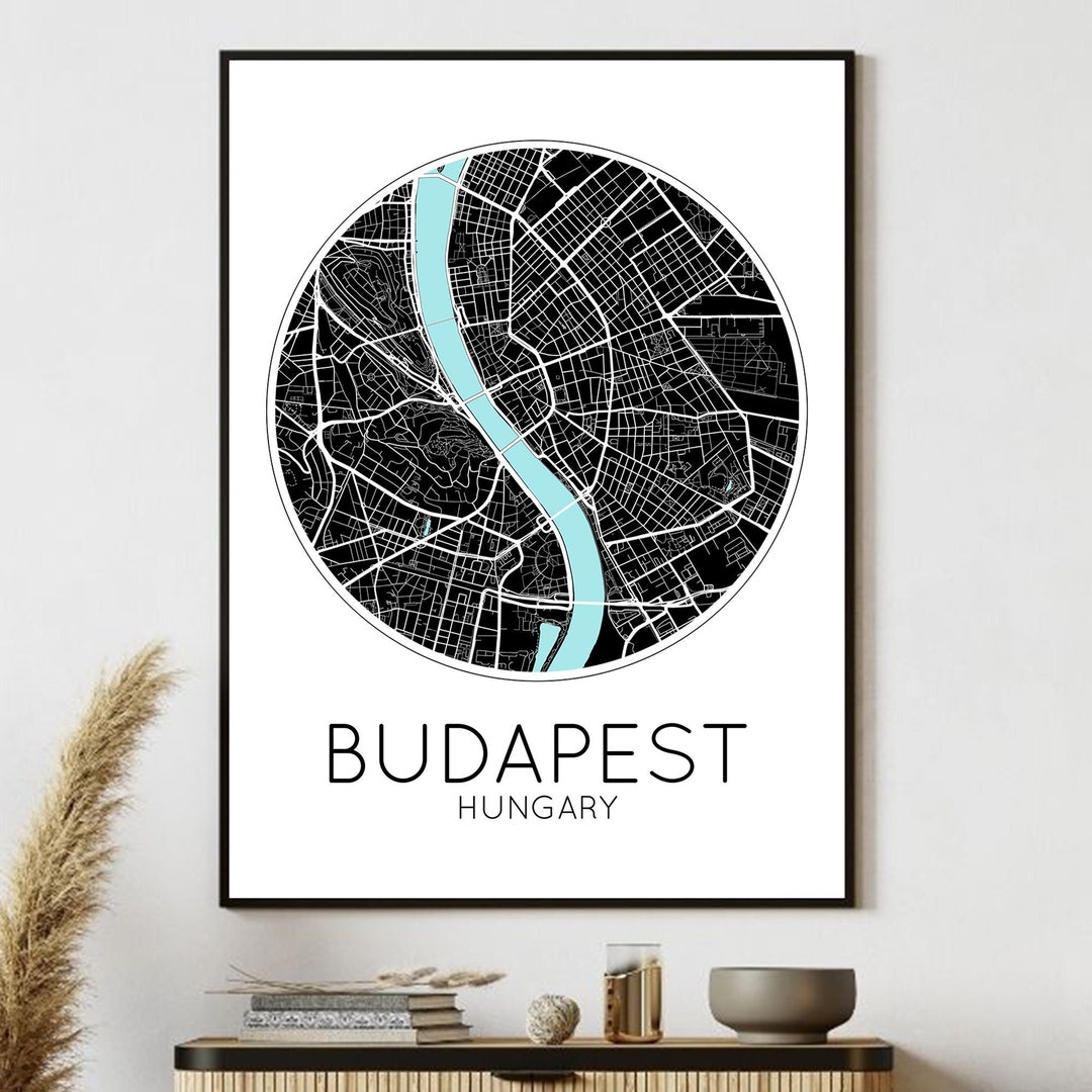 Budapest Map Poster, Budapest City Poster, Budapest Map, Budapest Print ...