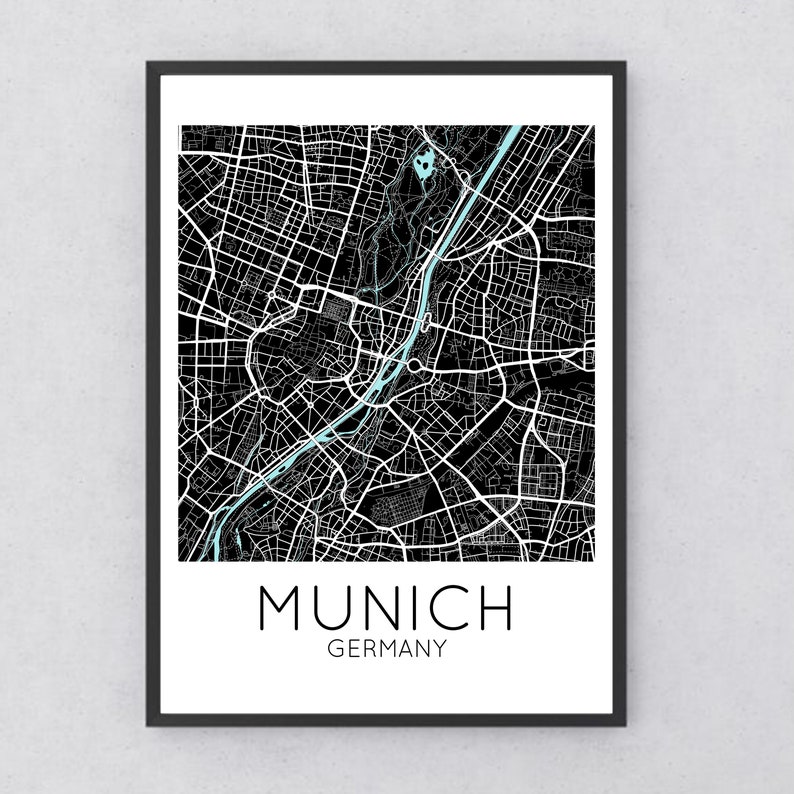 Munich Map Poster, Munich City Poster, Munich Map, Munich Print, Munich ...