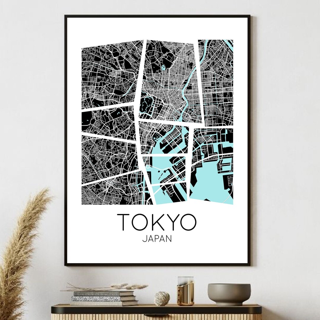 Tokyo Map Poster, Tokyo City Poster, Tokyo Map, Tokyo Print, Tokyo ...