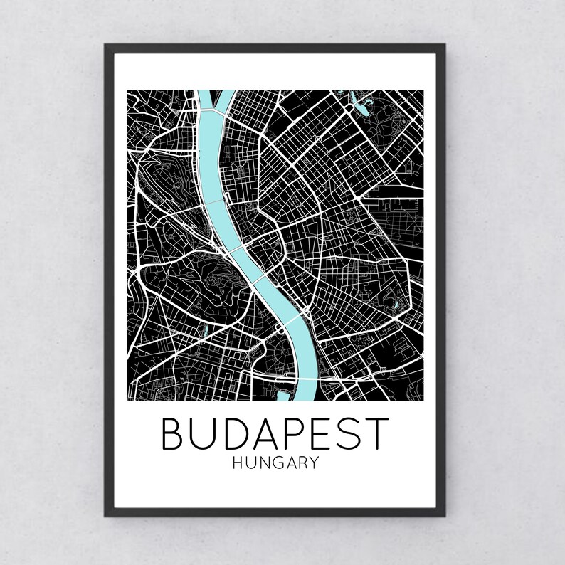 Budapest Map Poster, Budapest City Poster, Budapest Map, Budapest Print ...