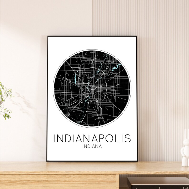 Indianapolis Map Poster, Indianapolis City Poster, Map of Indianapolis ...