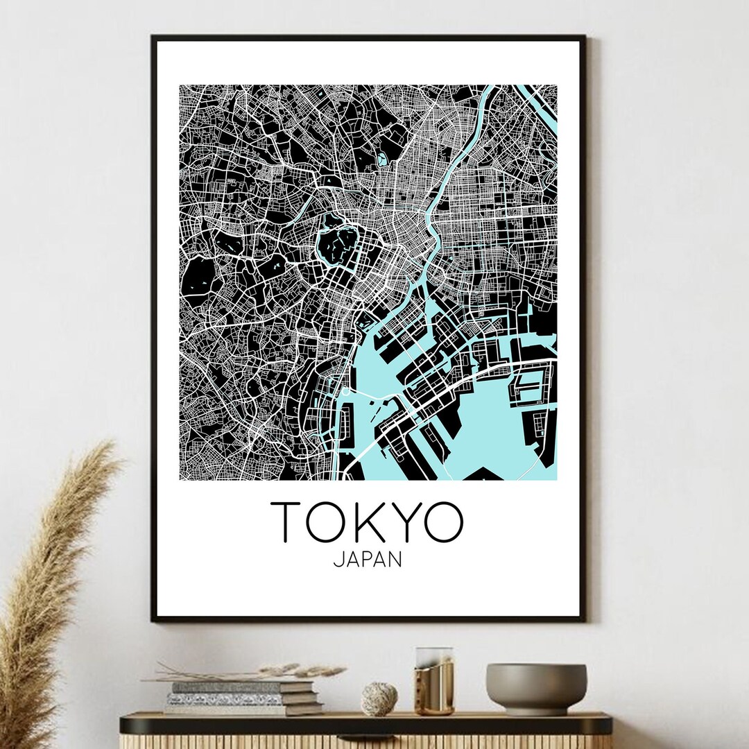 Tokyo Map Poster, Tokyo City Poster, Tokyo Map, Tokyo Print, Tokyo ...
