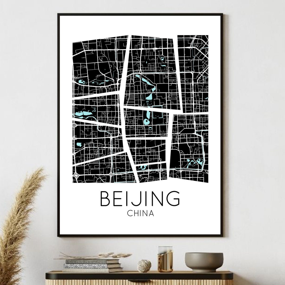 Beijing Map Poster, Beijing City Poster, Beijing Map, Beijing Print, Beijing Digital Download ...