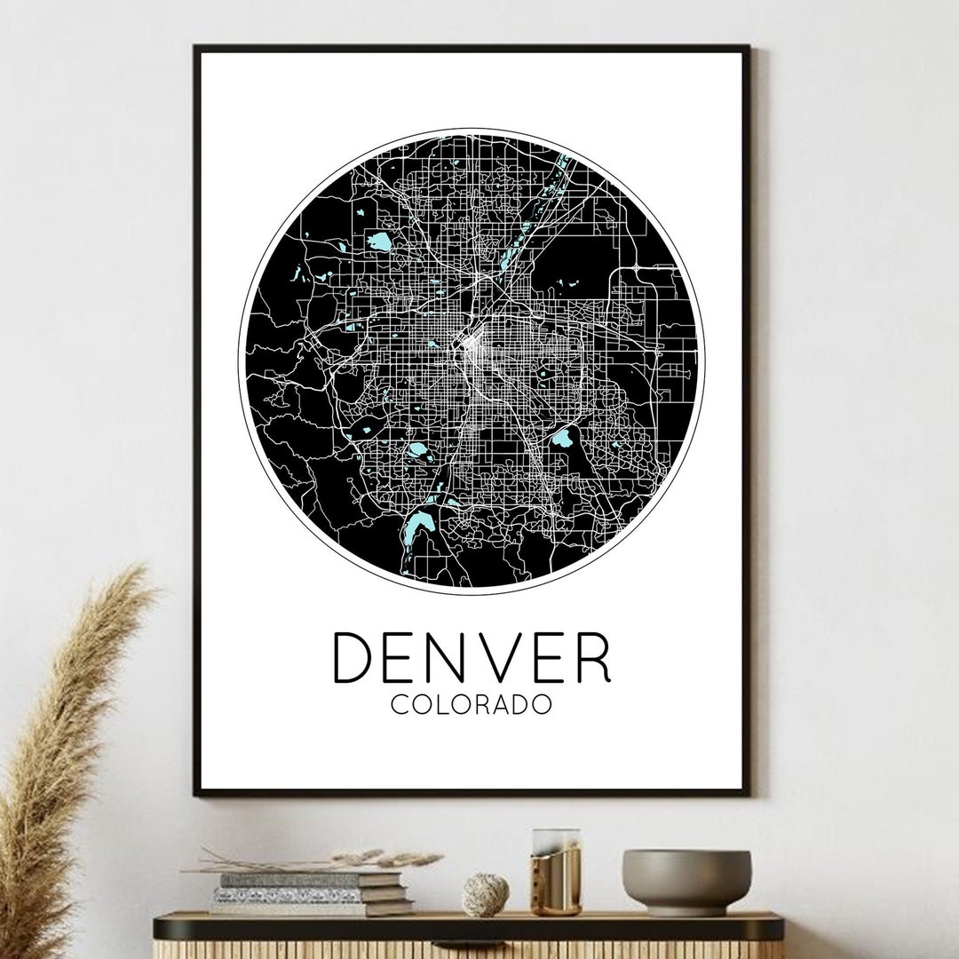 Denver Karte Poster, Denver City Poster, Denver Karte, Denver Druck ...